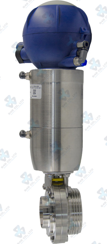 Van bướm vi sinh Đóng mở khí nén ; ZVF ; Mach98 tác động kép ; Inox ...