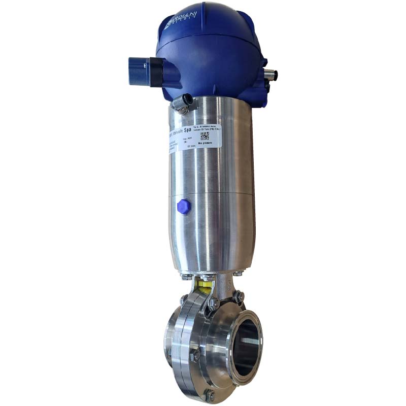 Van bướm vi sinh Đóng mở khí nén ; ZVF ; Mach98 tác động kép ; Inox ...