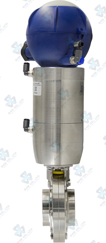 Van bướm vi sinh Đóng mở khí nén ; ZVF ; Mach83 tác động kép ; Inox ...